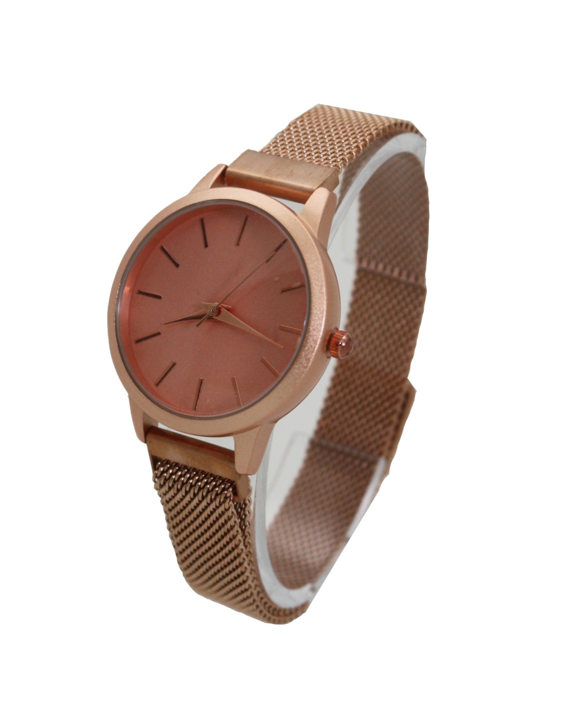 Olivia Pratt Women's Small Face Modern Rose Gold-tone Mesh Strap Watch ...