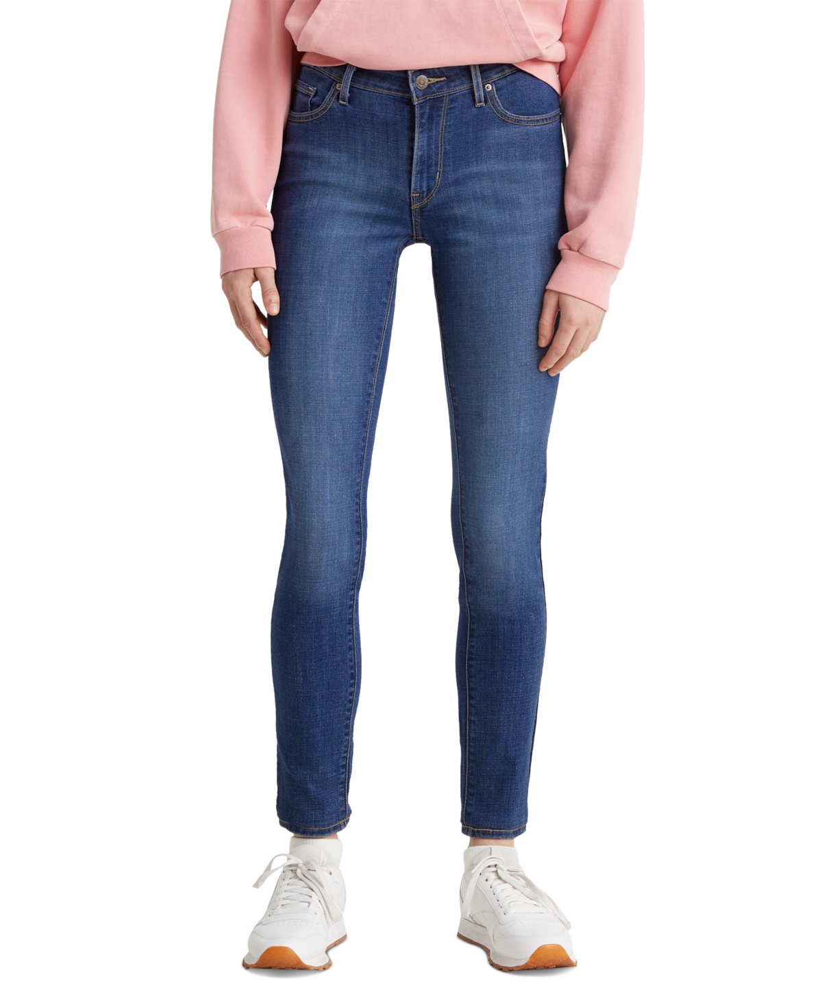 Click here for Levis Womens 711 Mid-Rise Stretch Skinny Jeans - M... prices