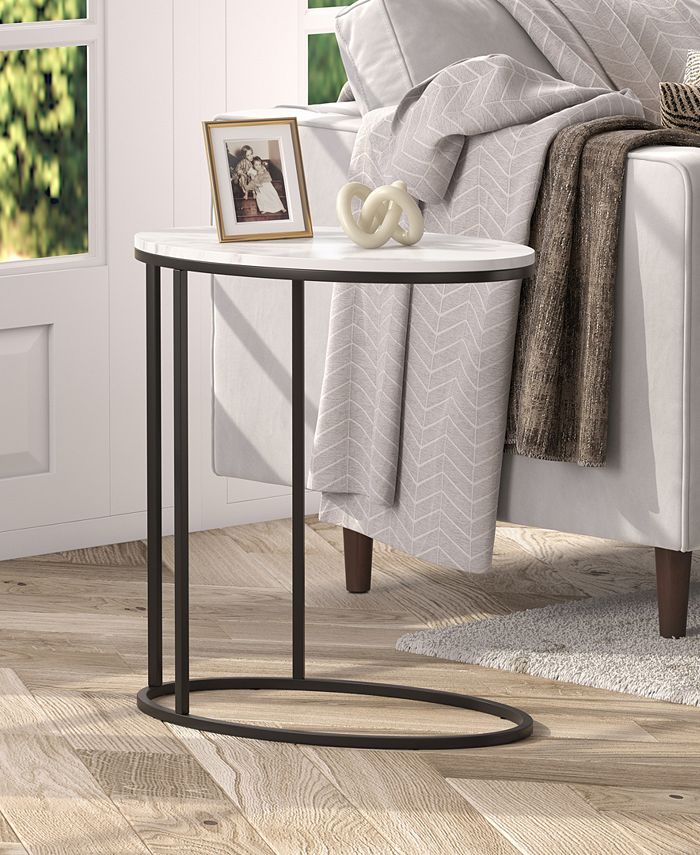 Hudson & Canal Enzo Side Table, 20" x 12" - Macy's