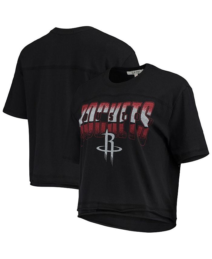 Junk Food Women's Black Houston Rockets Gradient Crop Top - Macy's