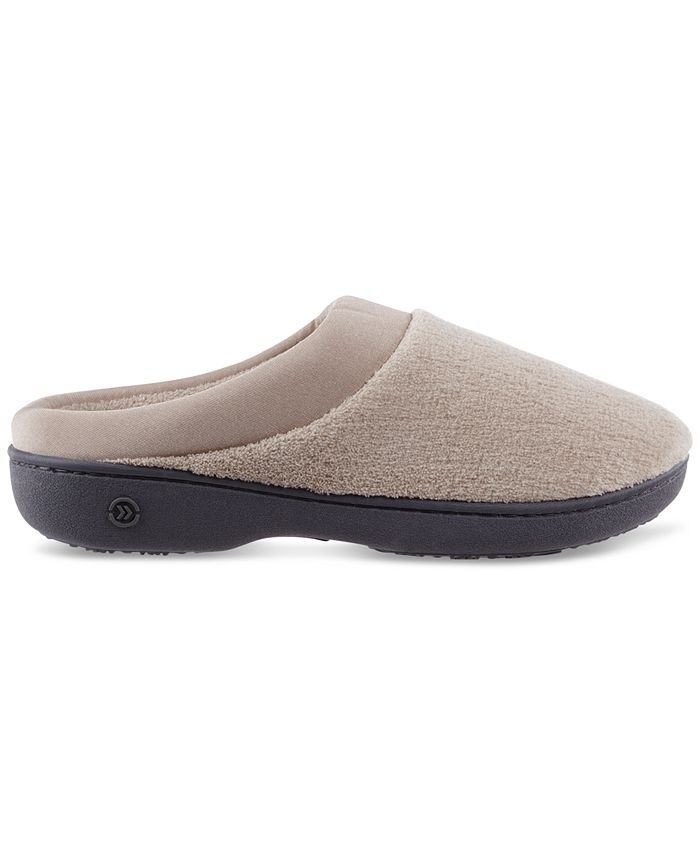 Isotoner Signature Microterry Pillowstep Slippers with Satin Trim - Macy's