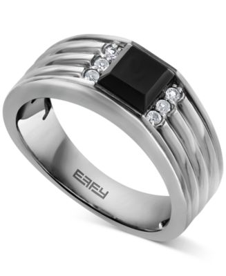 EFFY® Men's Black Spinel & White Topaz (1-1/2 ct. t.w.) Ring in ...