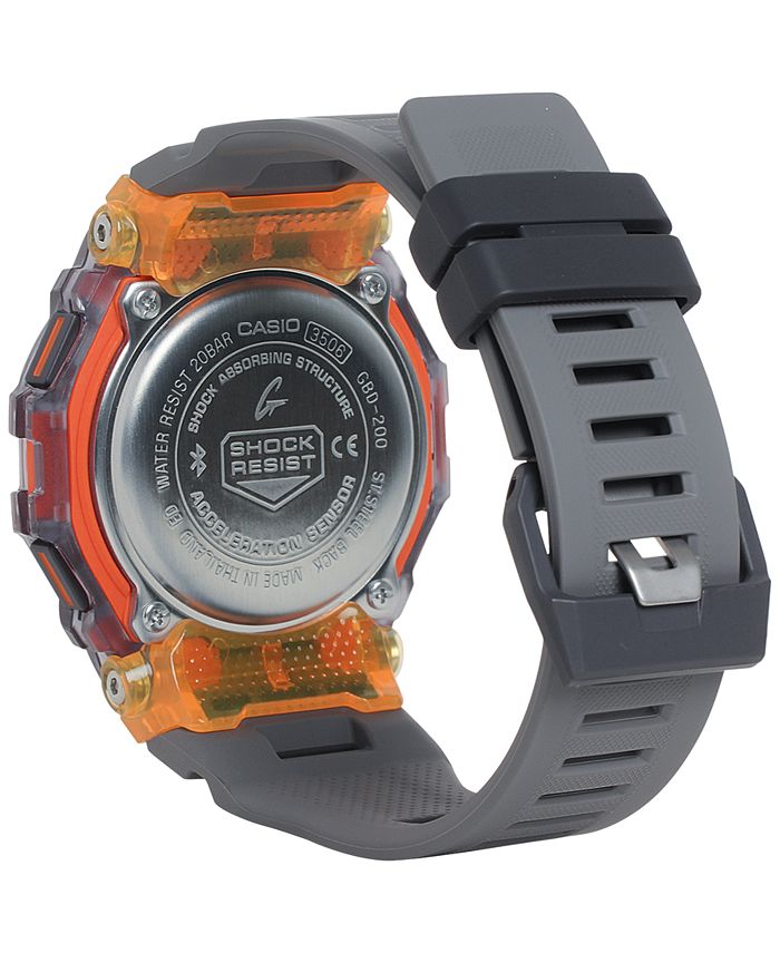 G-Shock Men's Digital Gray Resin Strap Watch 46mm - Macy's