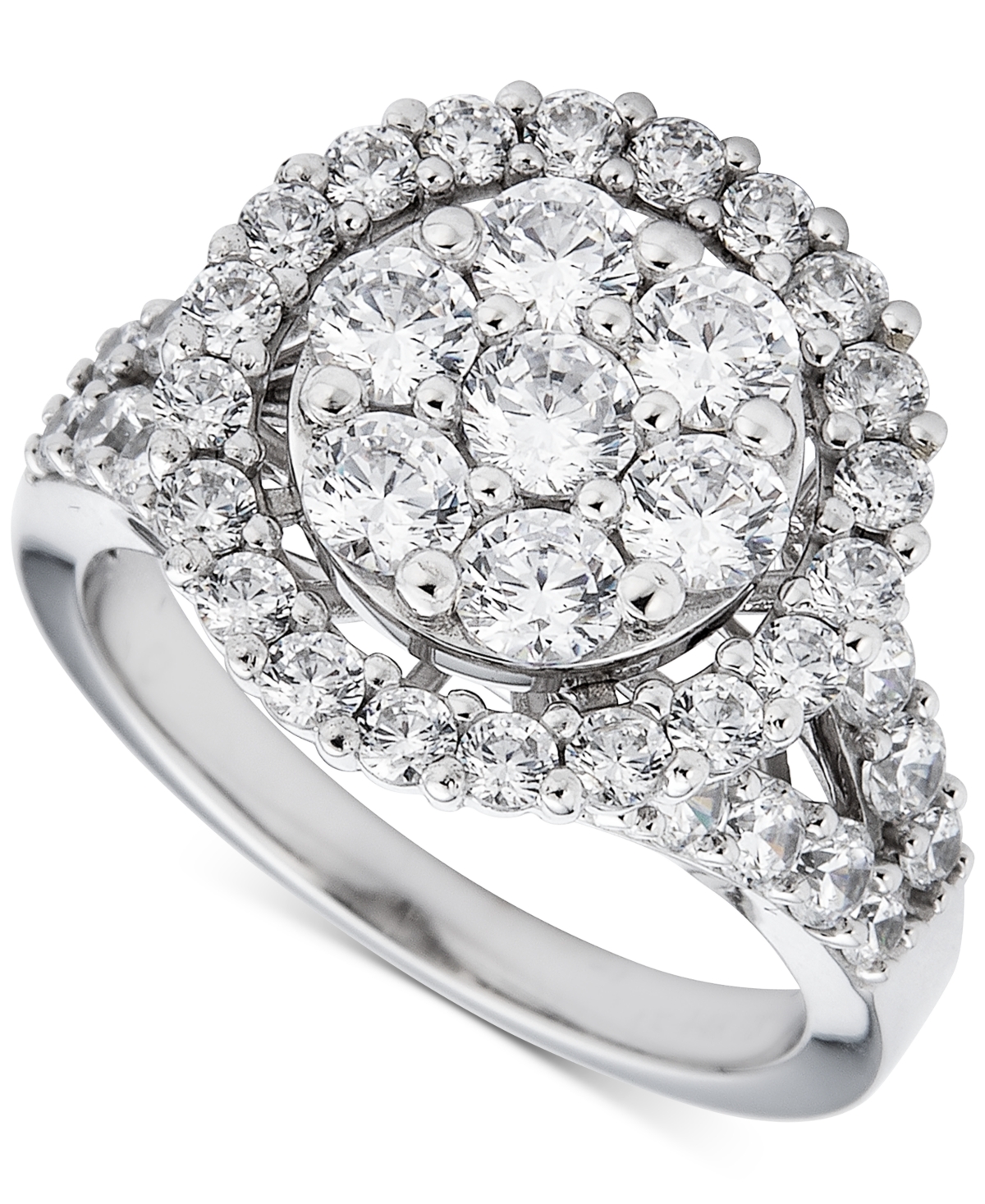 Click here for Diamond Halo Cluster Ring (2-1/2 ct. t.w.) in 14k... prices