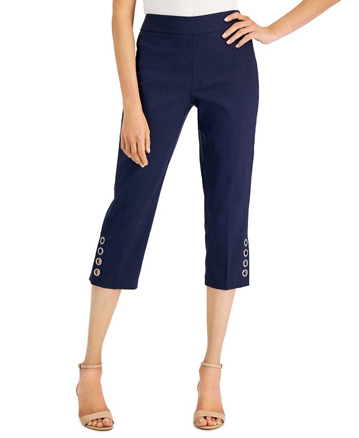 JM Collection Petite Embellished Capri Pants, Created for Macy's - Macy's