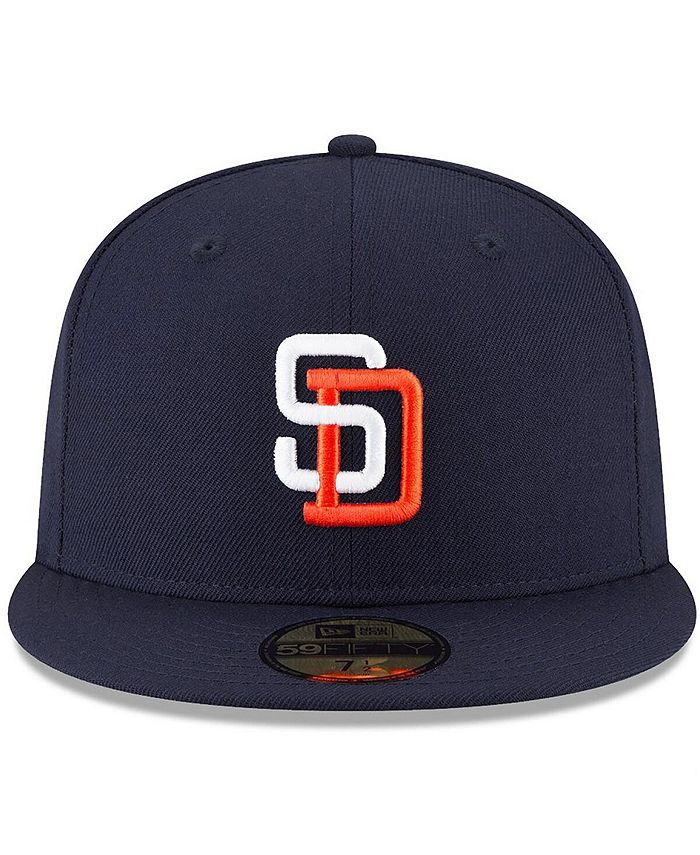 New Era Men's Navy San Diego Padres Cooperstown Collection Logo 59FIFTY ...
