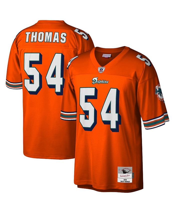 Mitchell & Ness Men's Zach Thomas Orange Miami Dolphins Legacy Replica ...