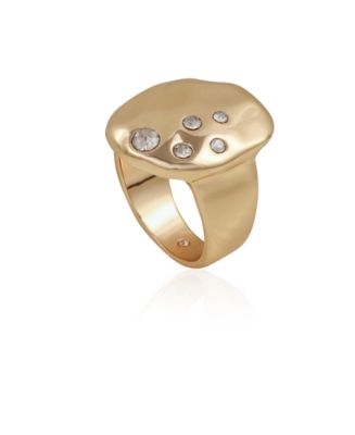 T Tahari Women's Hammered Texture Cocktail Ring - Macy's