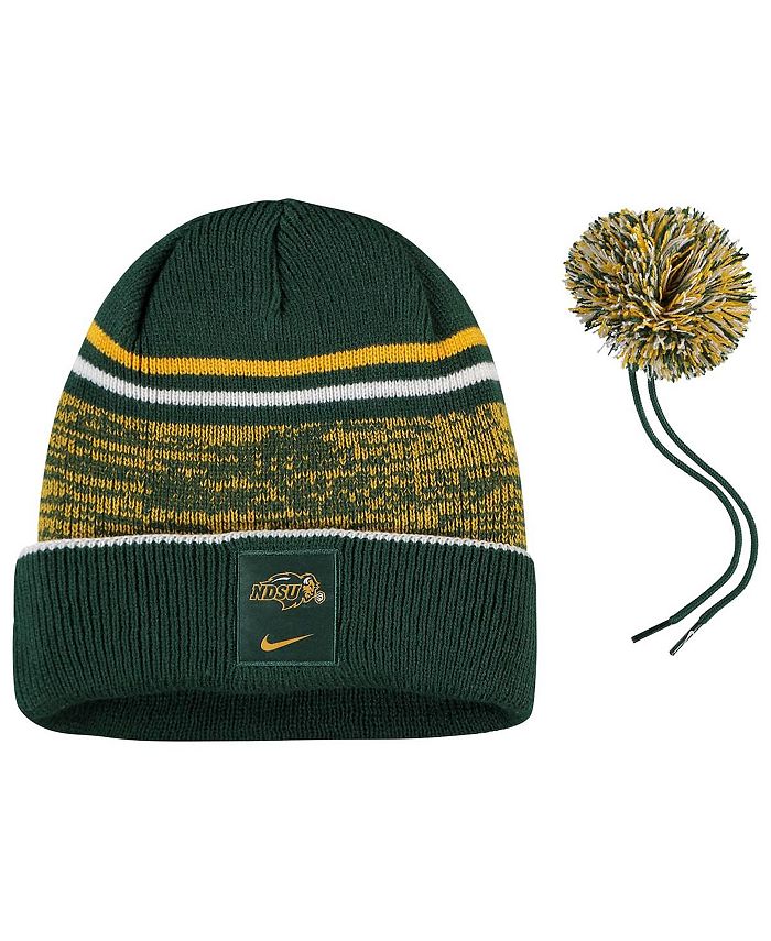 Nike Men's Green and Yellow NDSU Bison Sideline Cuffed Knit Hat with ...