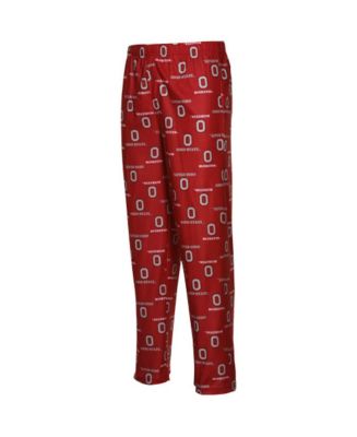 Ohio State Buckeyes Big Boys Scarlet Team Logo Flannel Pajama Pants ...