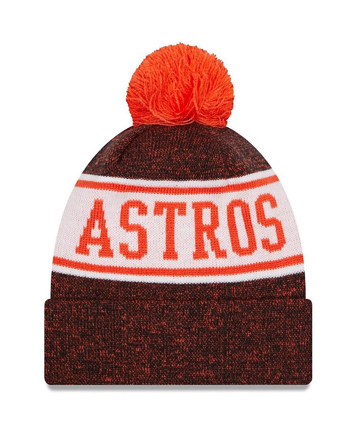 New Era Big Boys Navy Houston Astros Banner Cuffed Pom Knit Hat - Macy's