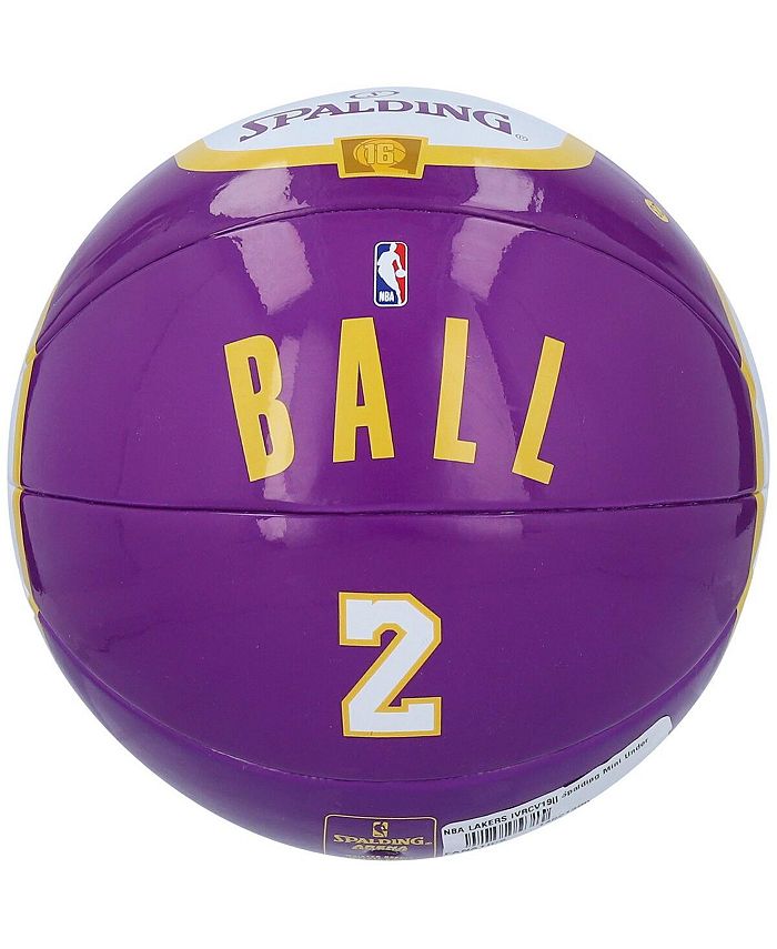 Spalding Lonzo Ball Los Angeles Lakers Mini Under Glass Basketball - Macy's