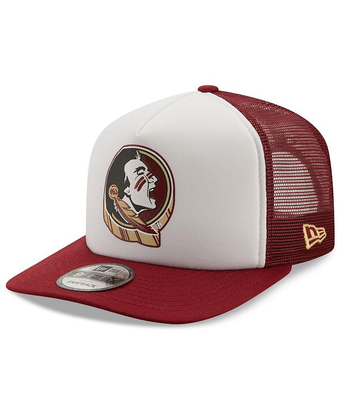 New Era Men's White Florida State Seminoles Foam 9FIFTY Trucker ...
