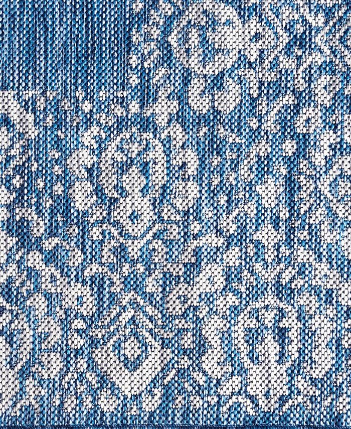 Bayshore Home Outdoor Pashio Border II Floral Border 8' x 11'4" Area ...