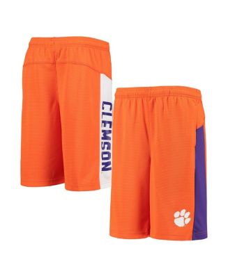 Big Boys Orange Clemson Tigers Down The Field Mesh Shorts - Macy's