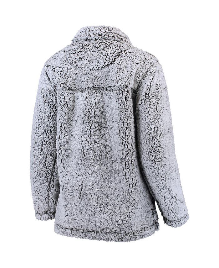 Boxercraft Women's Gray Houston Cougars Sherpa Super Soft Quarter Zip ...