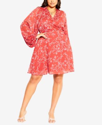 City Chic Trendy Plus Size Cherry Ditsy Dress - Macy's