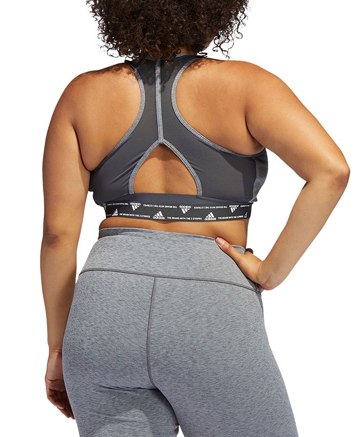 adidas Plus Size Powerreact Training Medium-Support Bra & Reviews ...