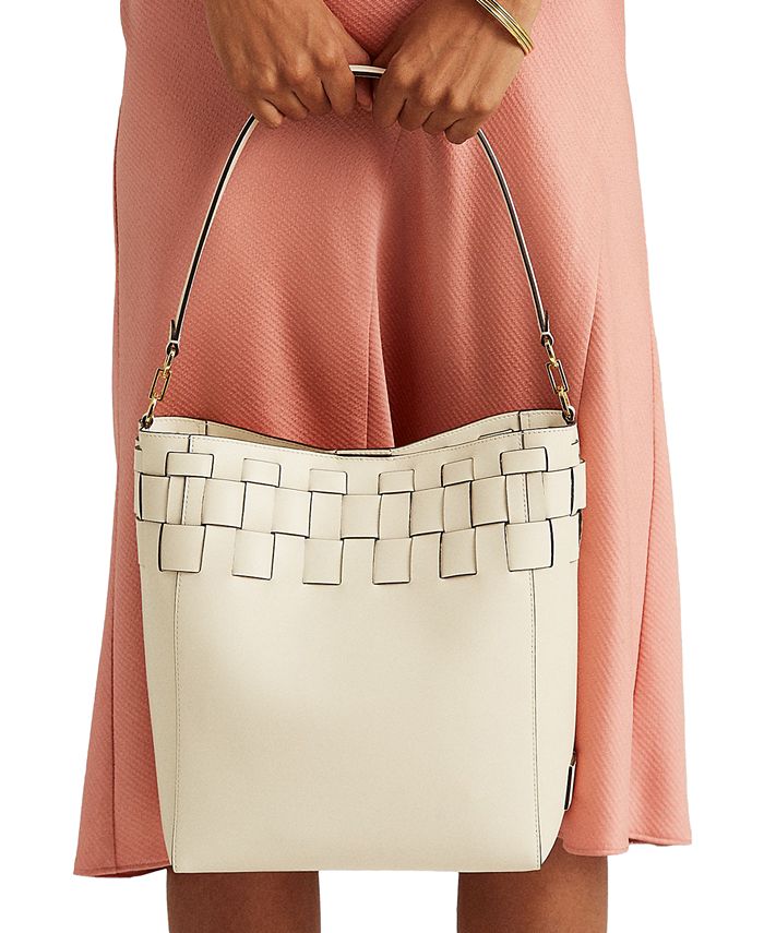 Lauren Ralph Lauren Woven Medium Adley Shoulder Bag - Macy's