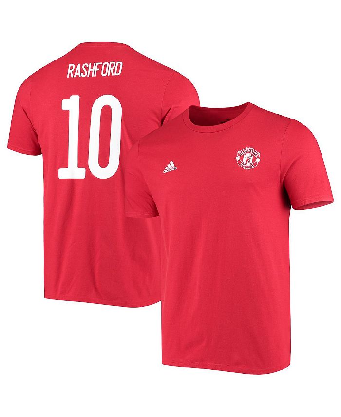adidas Men's Marcus Rashford Red Manchester United Amplifier Name and ...