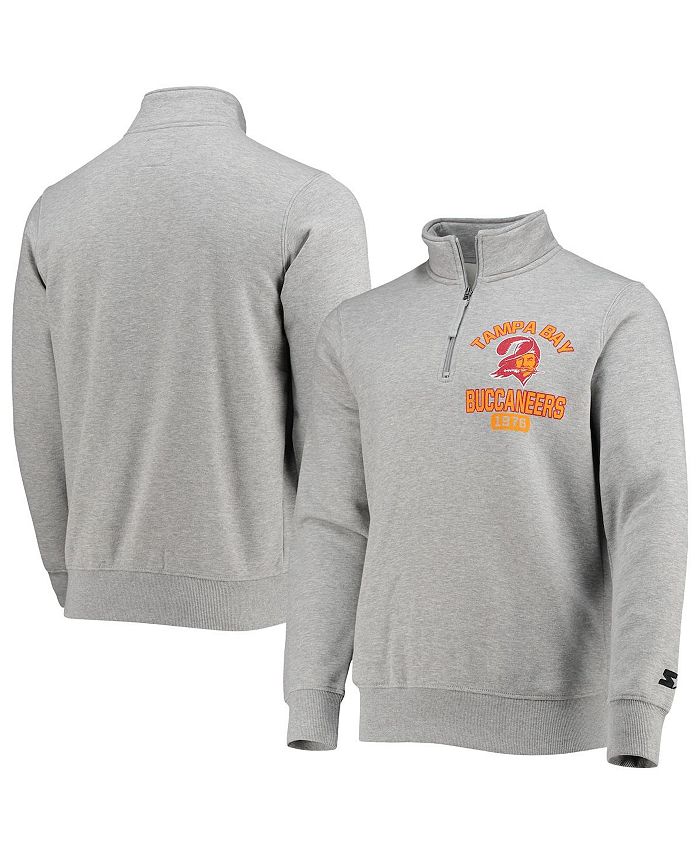 Starter Men's Gray Tampa Bay Buccaneers Throwback Heisman Quarter-Zip ...