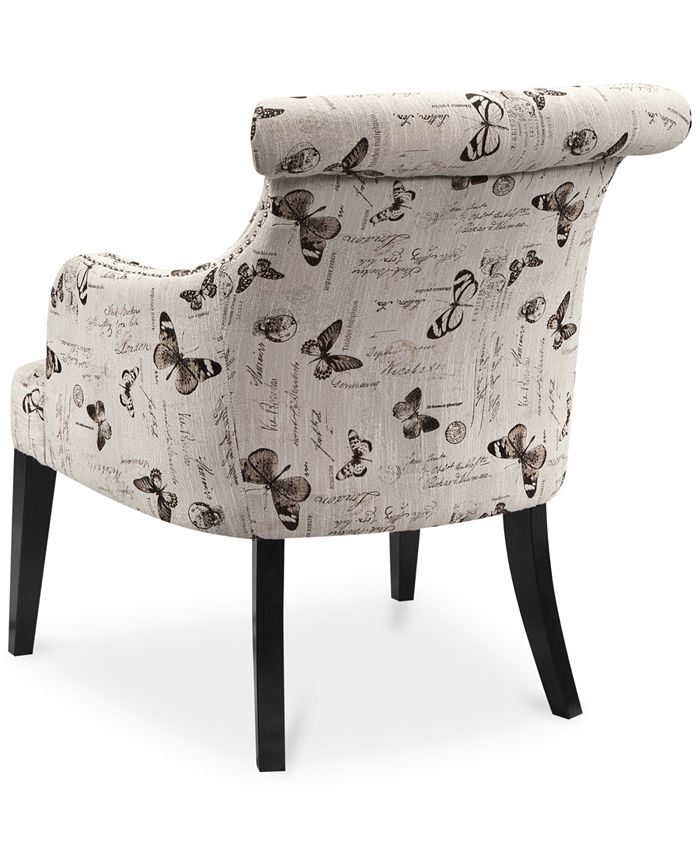 Furniture Crew Fabric Butterfly Accent Chair - Macy's