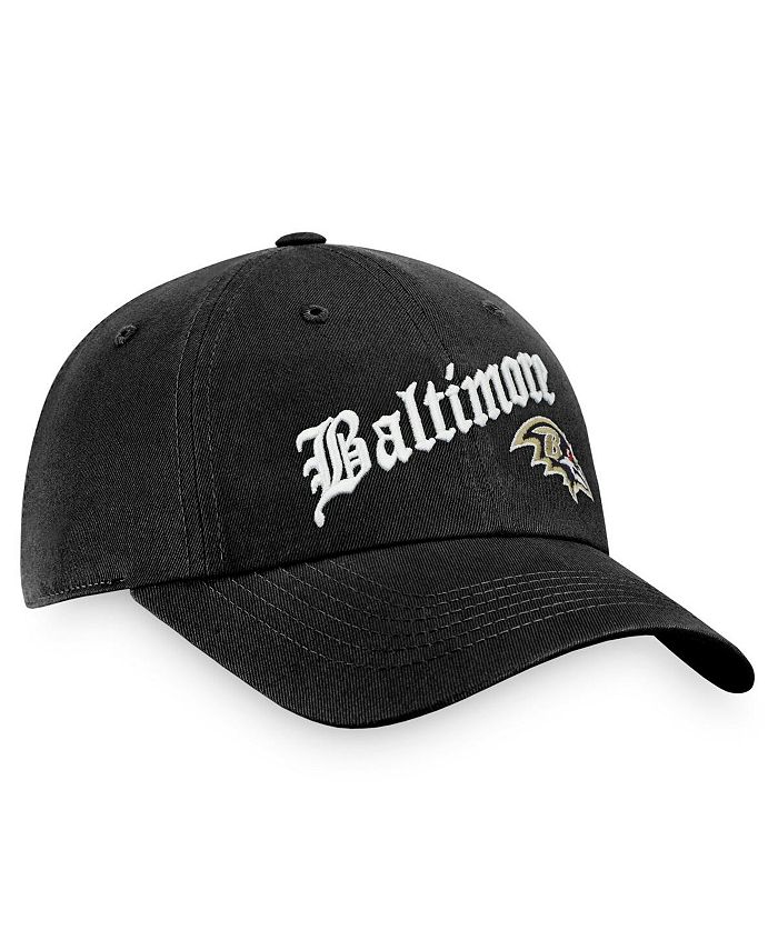 Fanatics Men's Black Baltimore Ravens Old English Adjustable Hat - Macy's