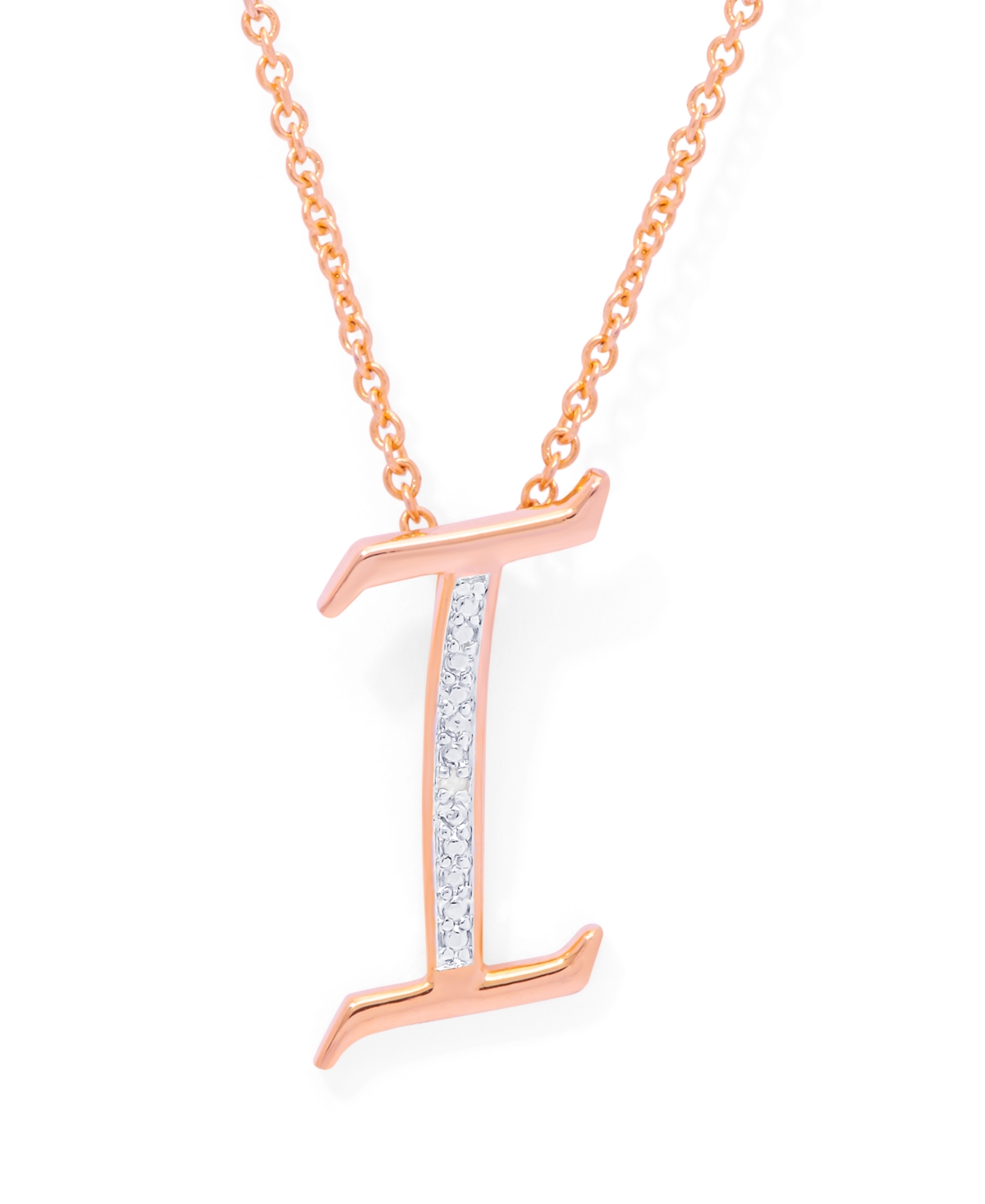Click here for Diamond Accent Initial Pendant Necklace 18 in Gold... prices