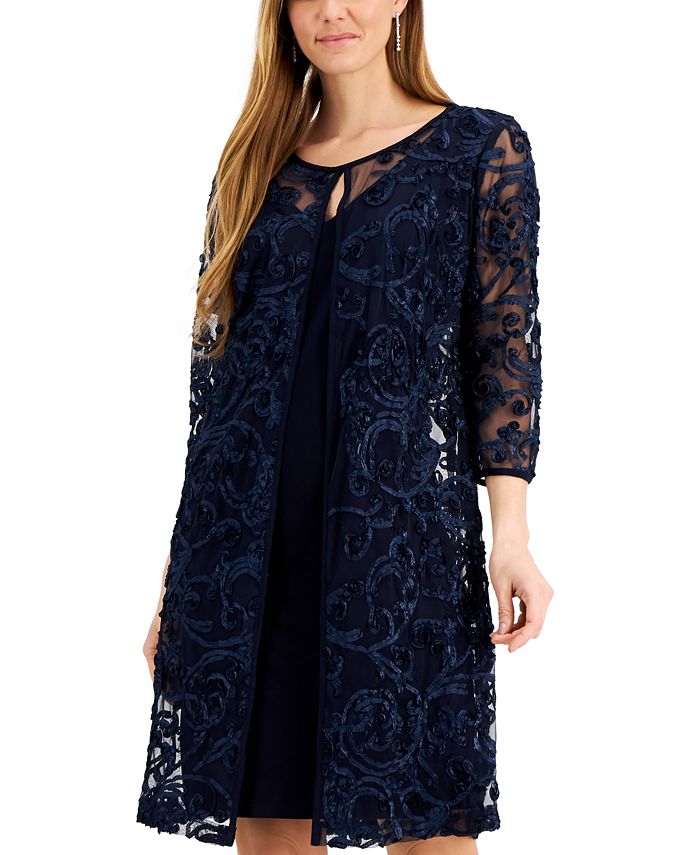 Connected Soutache Jacket Dress - Macy's