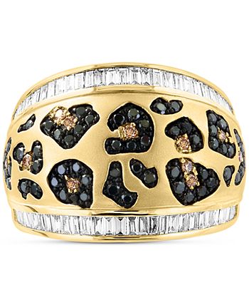 EFFY Collection EFFY® Multicolor Diamond Animal Print Statement Ring (7 ...