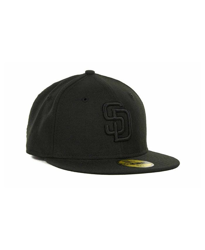 New Era Kids' San Diego Padres MLB Black on Black Fashion 59FIFTY Cap ...