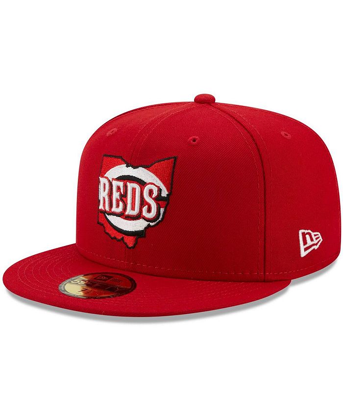 New Era Men's Red Cincinnati Reds Local II 59FIFTY Fitted Hat - Macy's