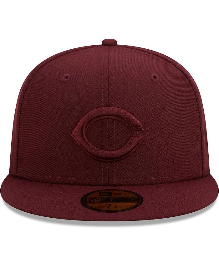 New Era Men's Maroon Cincinnati Reds Oxblood Tonal 59FIFTY Fitted Hat ...