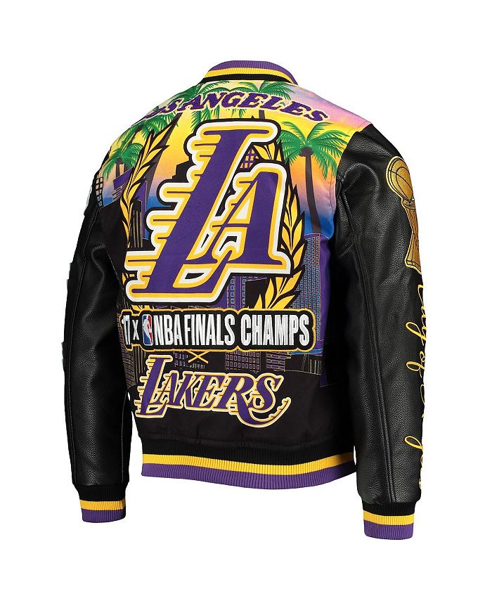 Pro Standard Men's Black Los Angeles Lakers Remix Varsity Full-Zip ...