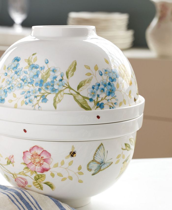 Lenox Butterfly Meadow Luna Nesting 8-Piece Dinnerware Set - Macy's