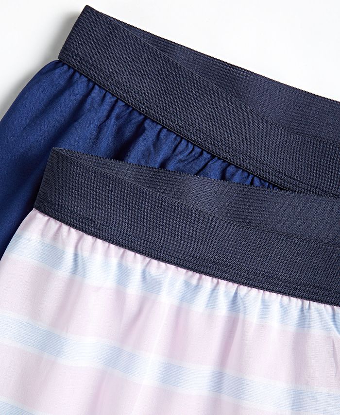 Club Room Men's 2-Pk. Stripe & Solid Boxer Shorts, Created for Macy's ...