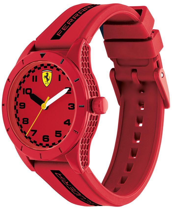 Ferrari Kid's Red Rev Red Silicone Strap Watch 34mm - Macy's