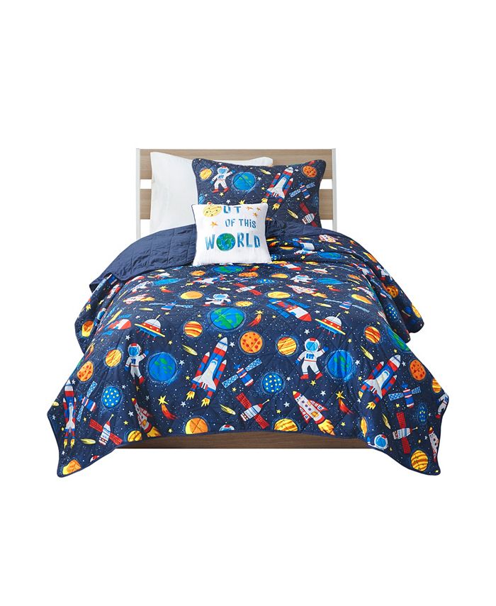 Mi Zone Kids Jason Outer Space Coverlet Set, Full/Queen, 4 Piece - Macy's