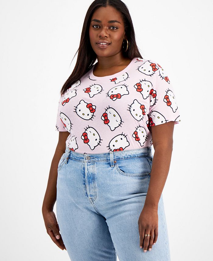 Love Tribe Trendy Plus Size Hello Kitty T-Shirt - Macy's