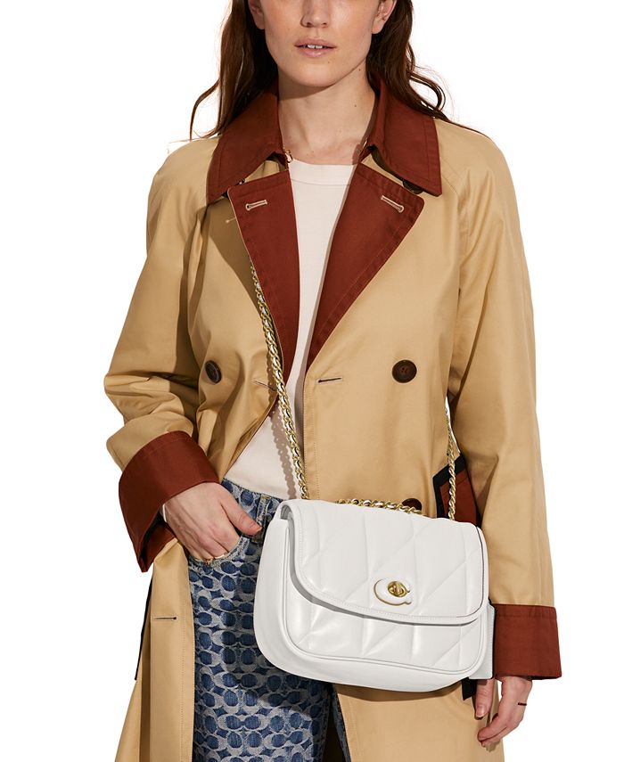 COACH Quilted Pillow Madison Shoulder Bag with Chain Strap - Macy's
