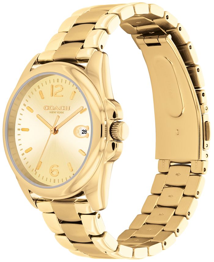 COACH Women's Greyson Gold-Tone Bracelet Watch 36mm - Macy's