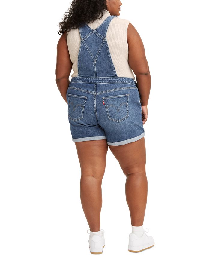 Levi's Trendy Plus Size Denim Shortalls - Macy's