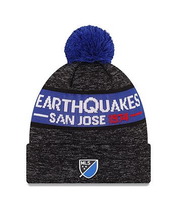 New Era Men's Black San Jose Earthquakes Kick Off Cuffed Knit Hat with ...