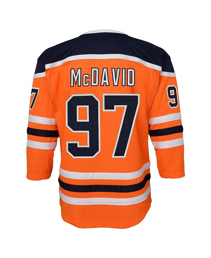 Outerstuff Big Boys Connor McDavid Orange Edmonton Oilers Home Premier ...