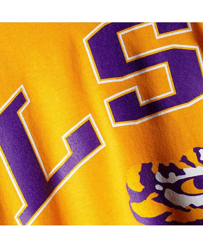 Fanatics Men's Gold LSU Tigers Distressed Arch Over Logo Long Sleeve ...