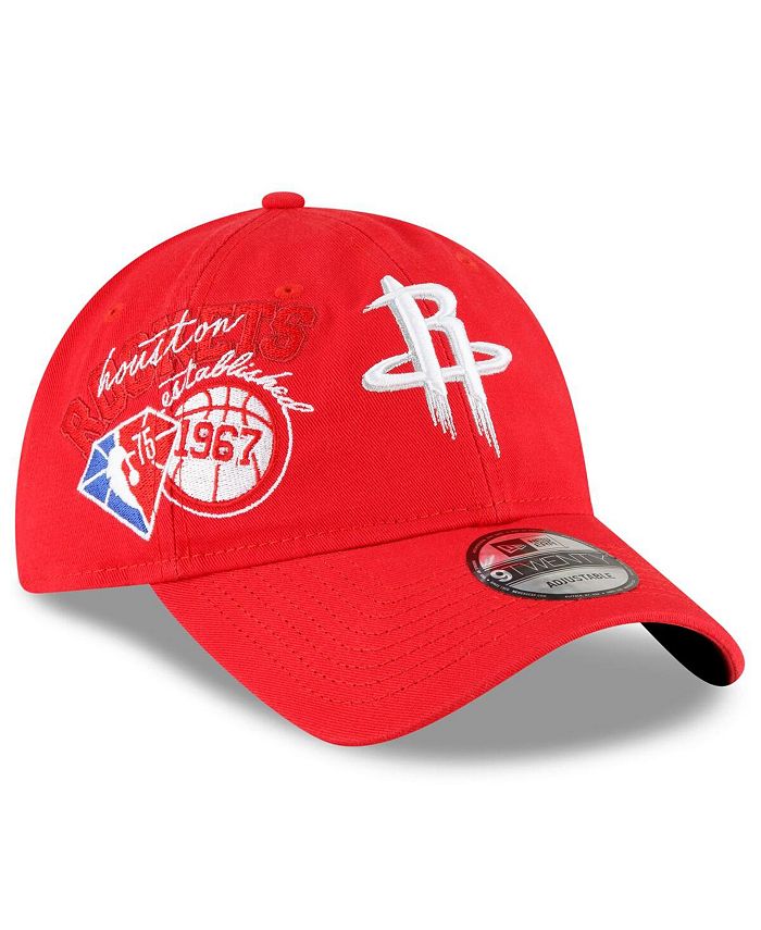 New Era Men's Red Houston Rockets Back Half 9TWENTY Adjustable Hat - Macy's