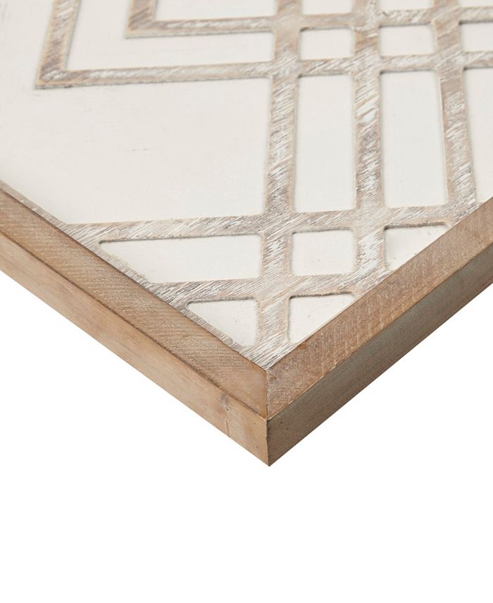 Madison Park Exton Geo Carved Wood Panel Wall Decor - Macy's