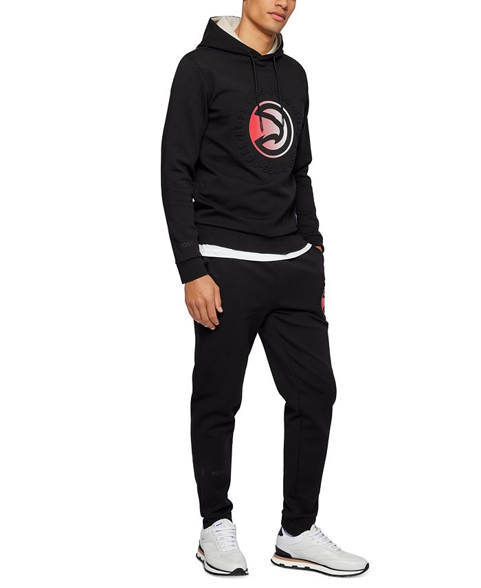 Hugo Boss BOSS x NBA Men's Atlanta Hawks Cotton-Blend Tracksuit Bottoms ...