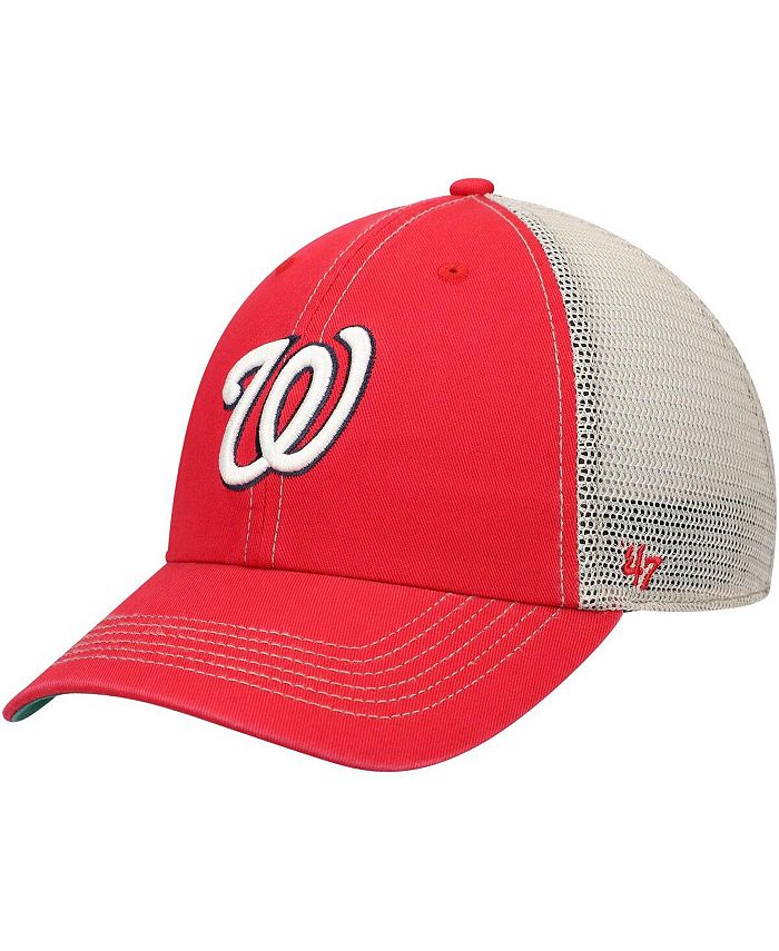 '47 Brand Men's '47 Red Washington Nationals Trawler Clean Up Trucker ...