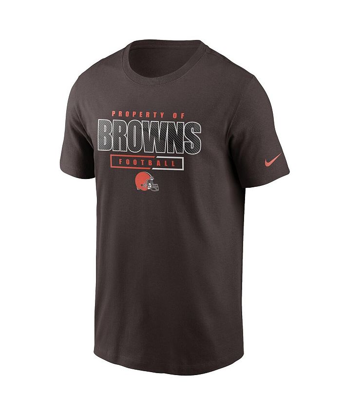 Nike Men's Brown Cleveland Browns Team Property Of Essential T-shirt ...